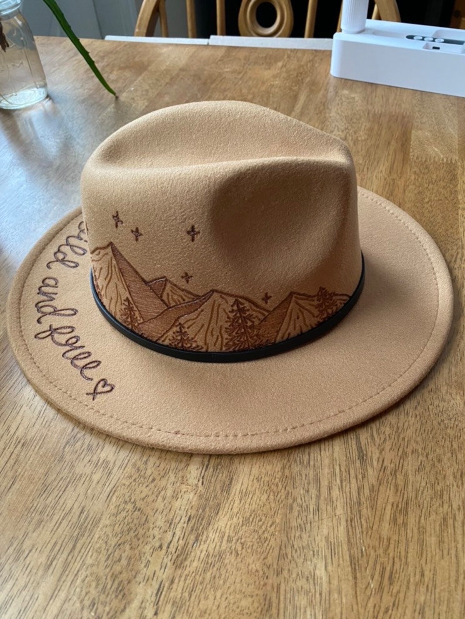 Mountain Scape Burned Fedora Hat Hiking Travel Gift Wear - Etsy Mountain Scape Burned Fedora Hat Hiking Travel Gift Wear - Etsy