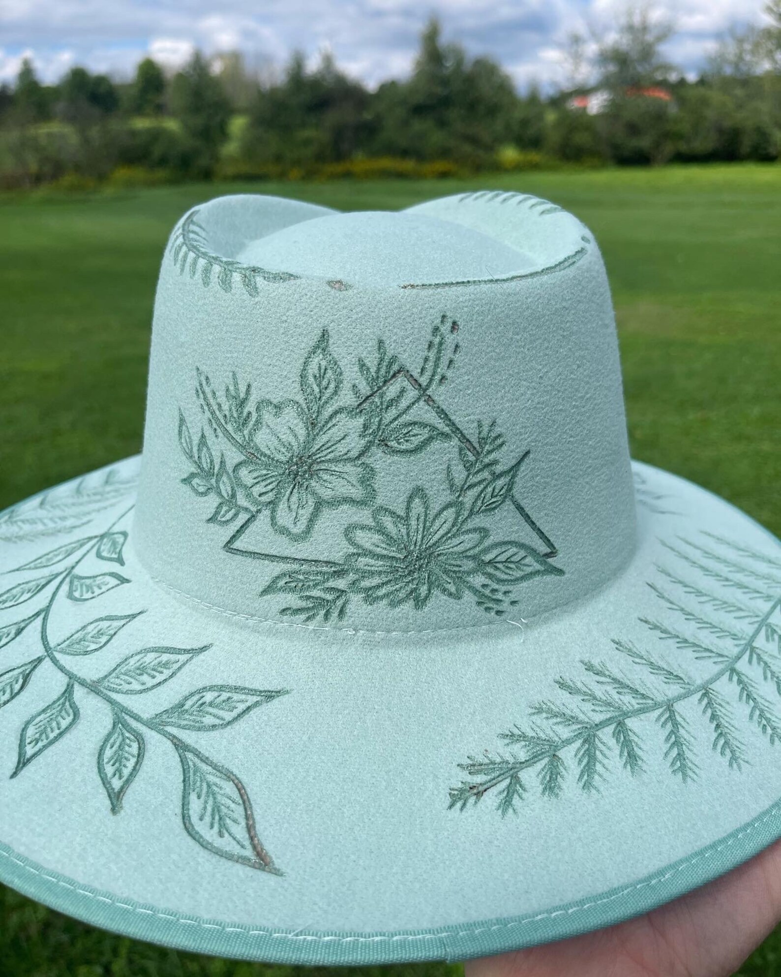 Light Mint Green Round Sun Hat Gift Holiday Wear Fashion - Etsy