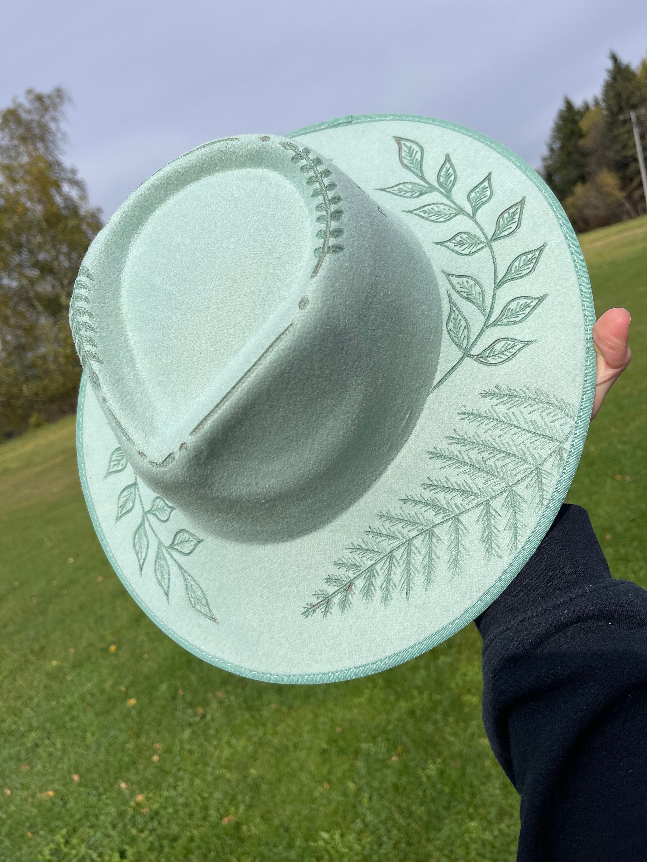 Light Mint Green Round Sun Hat Gift Holiday Wear Fashion - Etsy