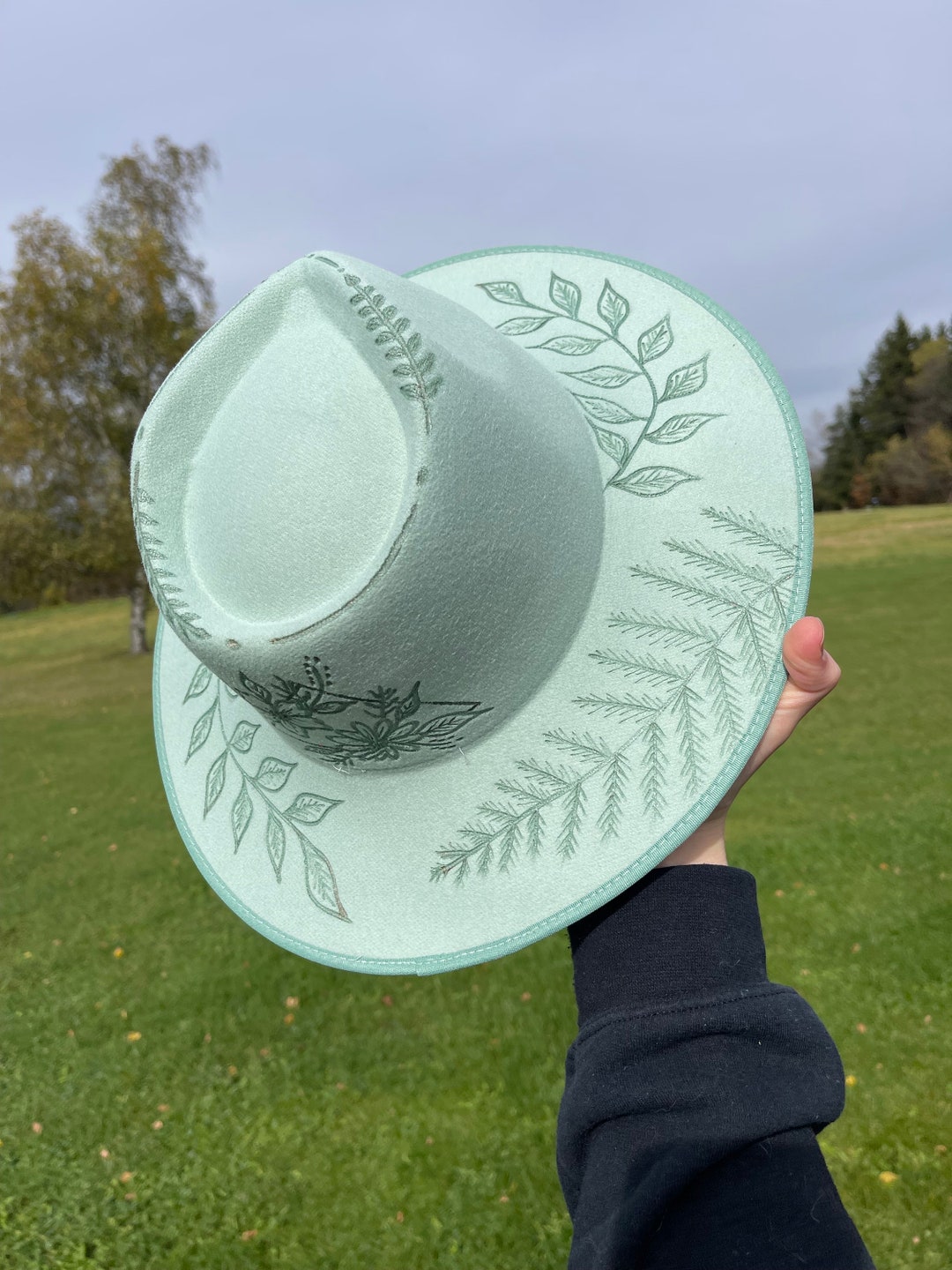 Light Mint Green Round Sun Hat Gift Holiday Wear Fashion - Etsy