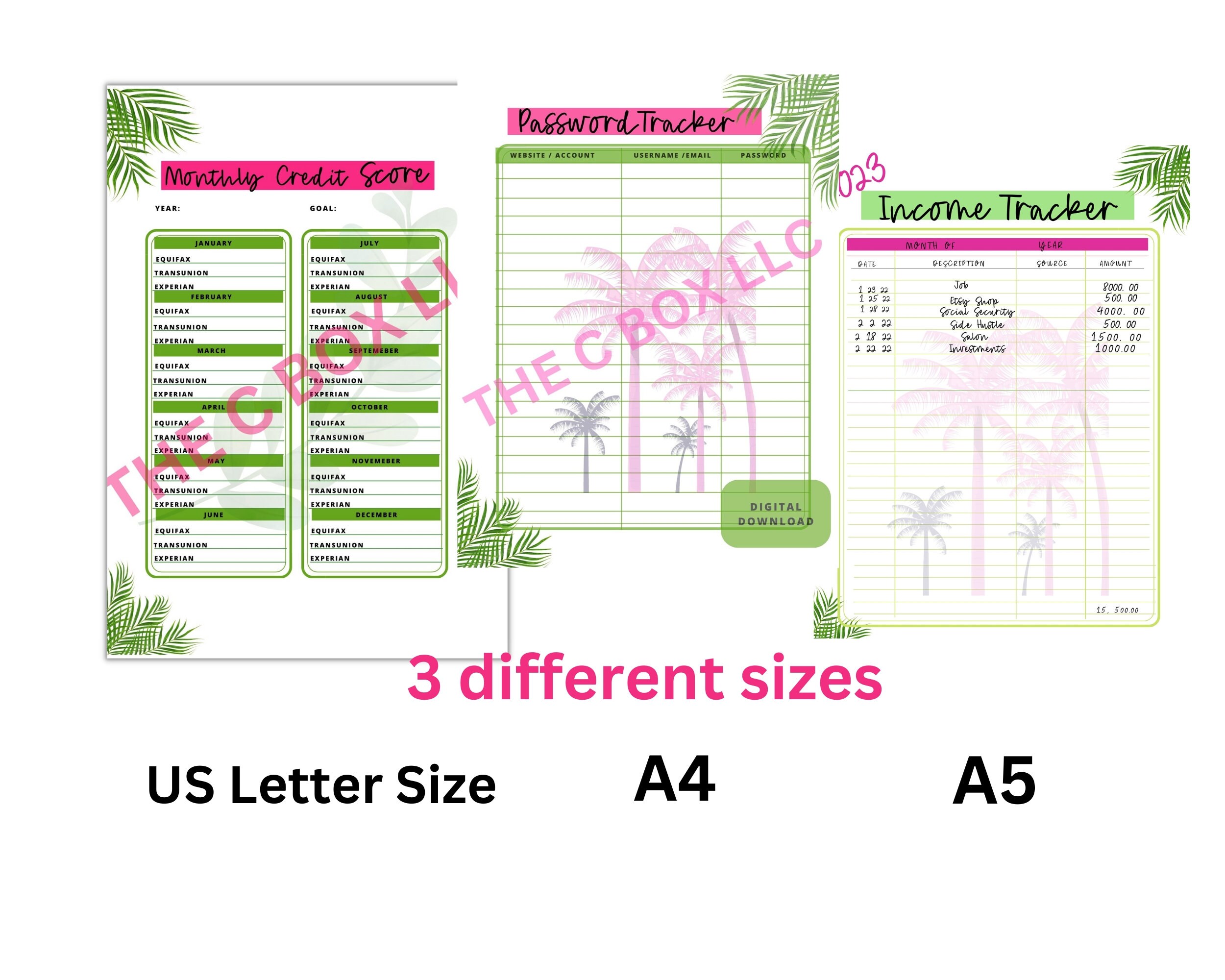 Monthly Budget Tracker| Bullet Tracker| Habit Tracker| Monthly Planner ...