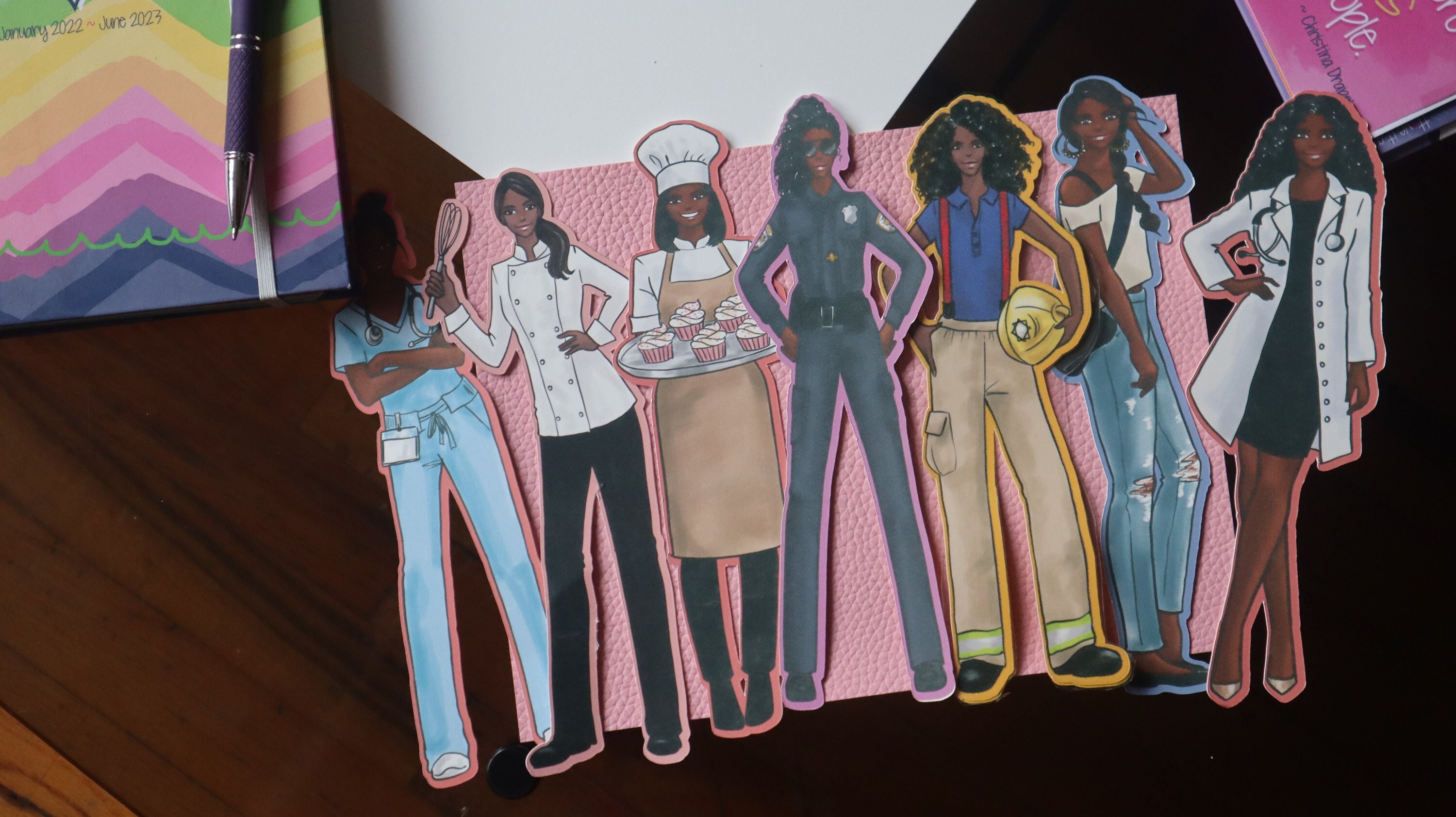 Brown Skin Professional Bookmark SET| Full Pack of 7| Career Bookmarks ...