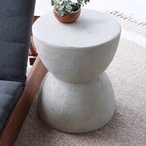 Plaster End Table - Etsy