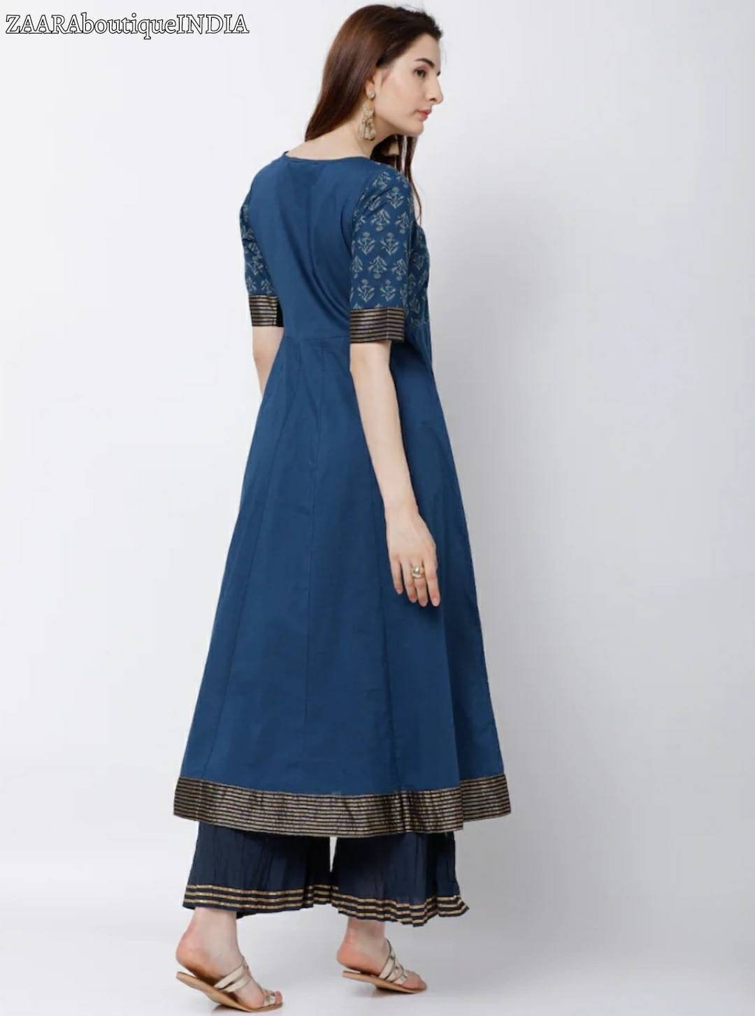 Anarkali Kurta | Graduation Gift for Her | Navy Blue Dress | Office ...