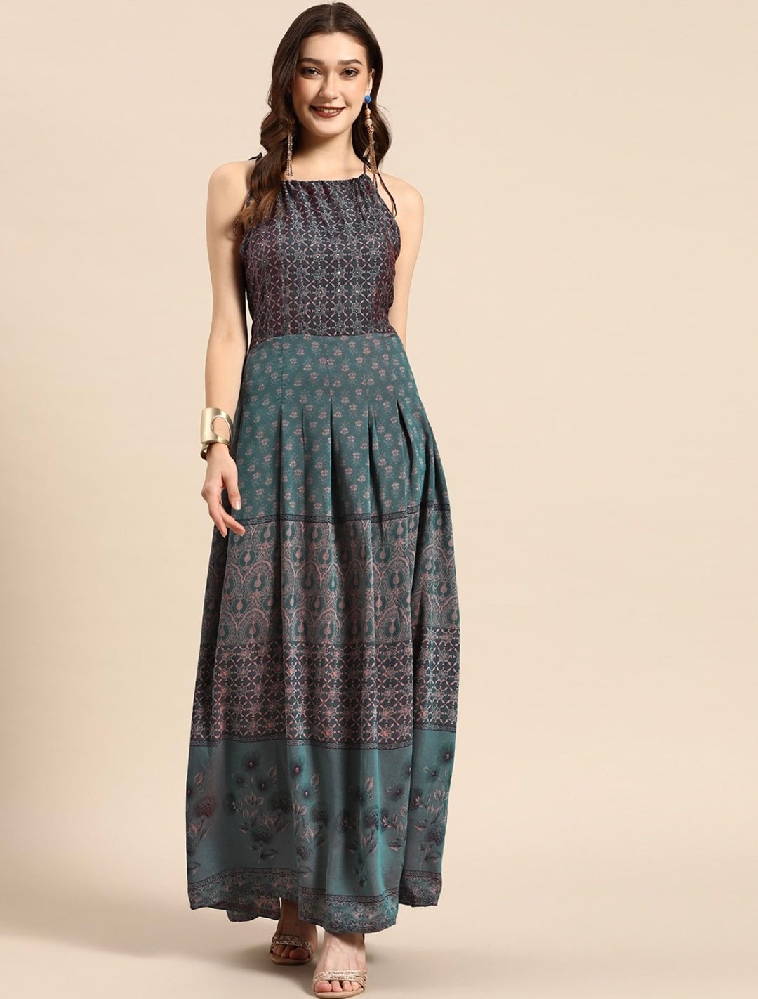 Teal Maxi Dress for Women | Womens Dresses | Indian Boho Dress | Women ...