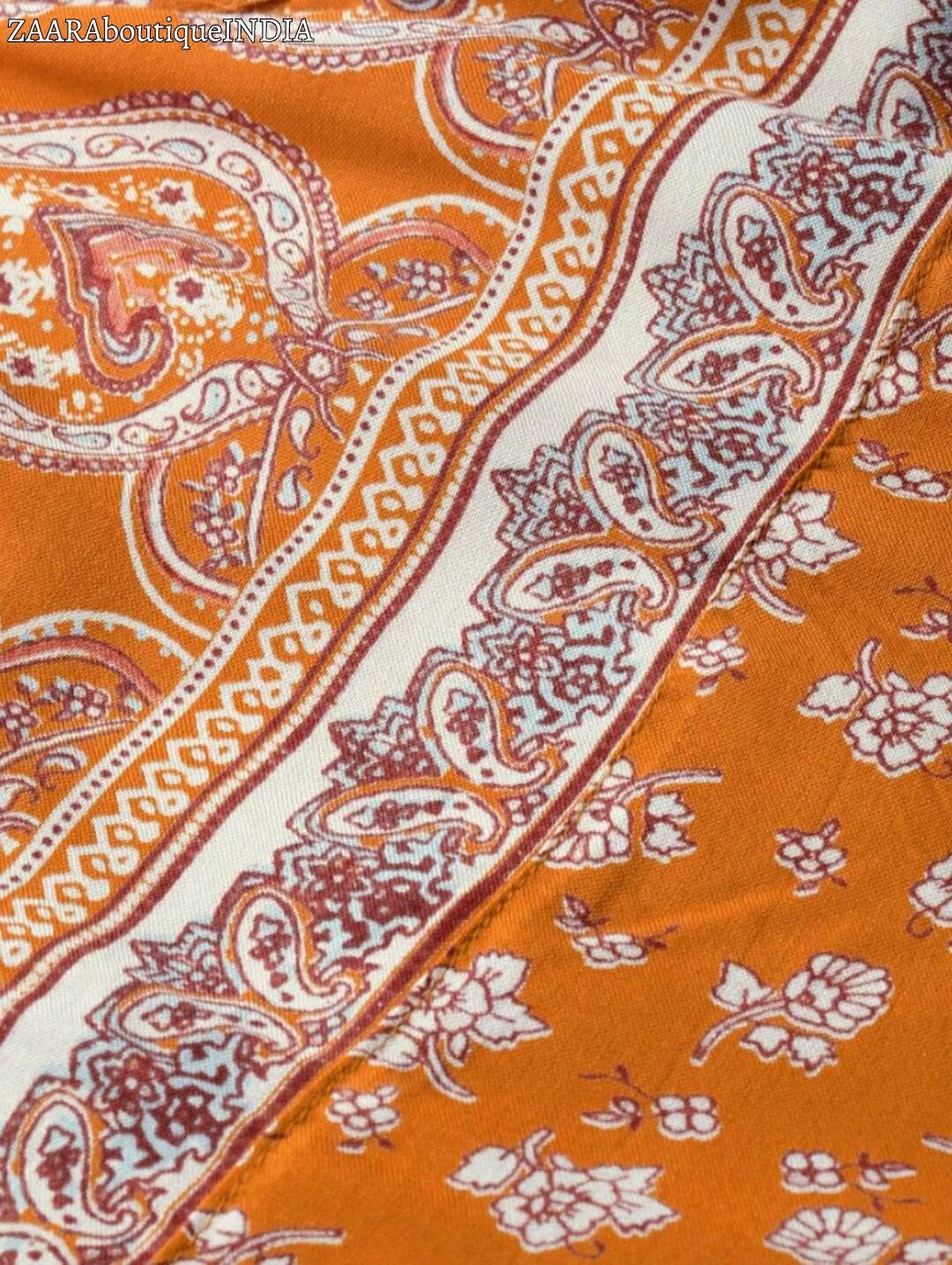 Kurta Women | Orange & White Kurti for Women | Hand Printed Kurti ...