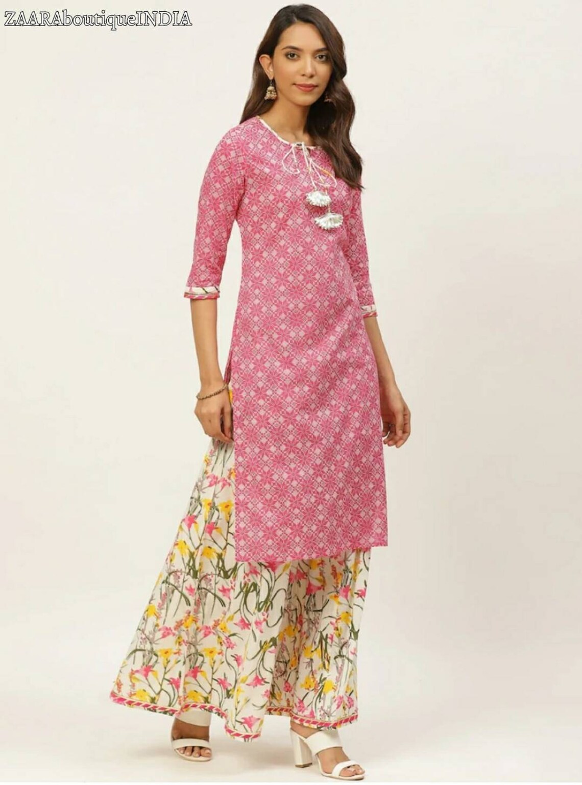 Kurta Set 100% Pure Cotton Hand Block Printed Anniversary | Etsy