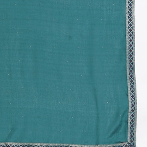 Indian Party Wear Dress for Women - Turquoise Blue Embroidered Silk ...