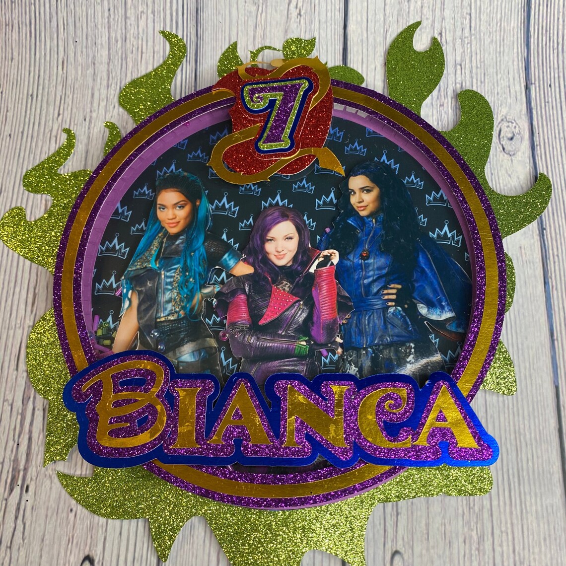 Descendants Cake Topper Shaker Cake Topper Descendants Party - Etsy