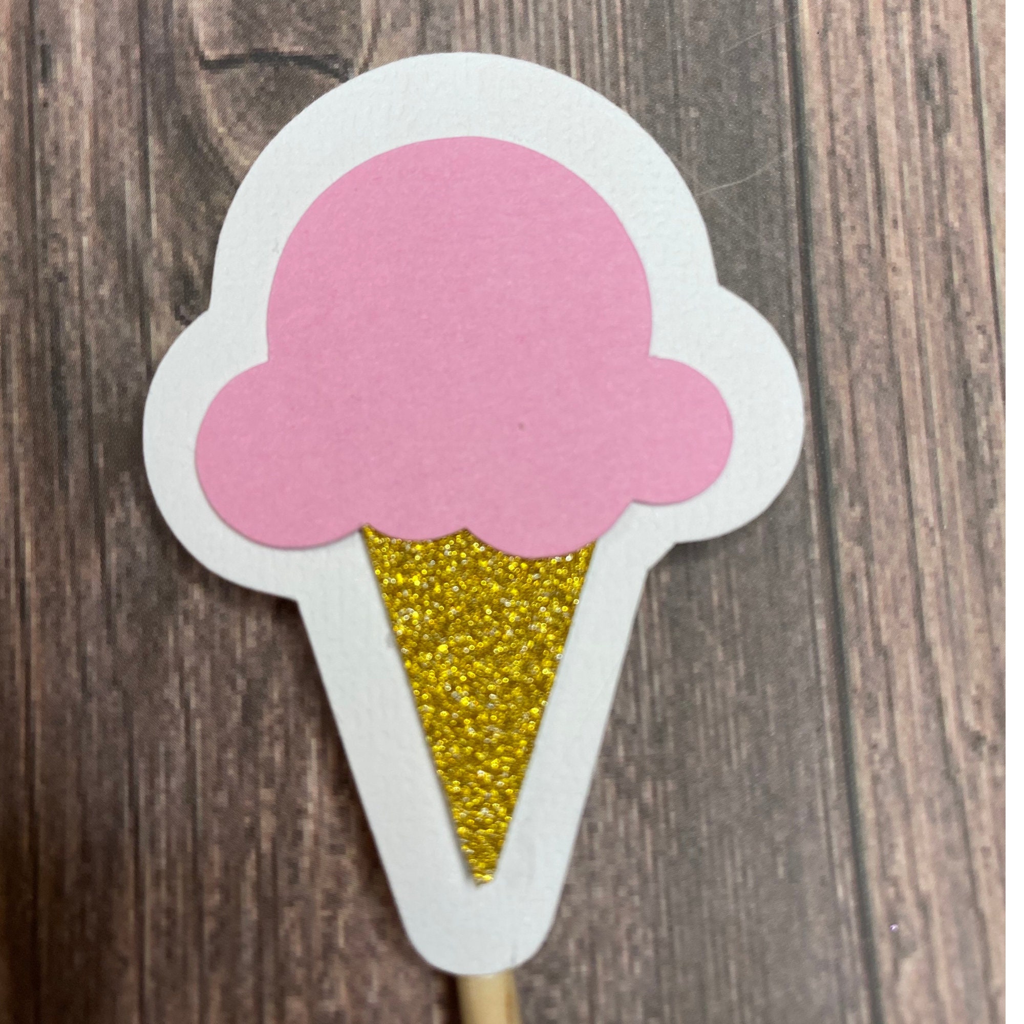 12 Ice Cream Mini Toppers Ice Cream Cupcakes Toppers Ice - Etsy