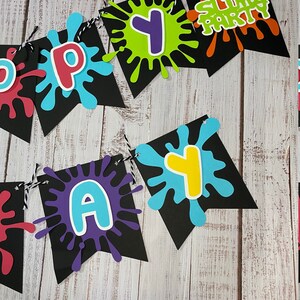 Slime Party Birthday Banner, Paint Party Banner, Painting Birthday ...