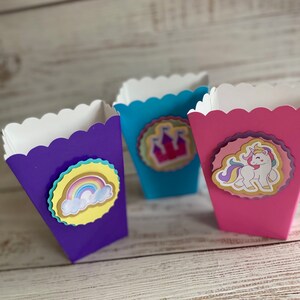 Unicorn Popcorn Boxes, Custom Popcorn Boxes, Treat Boxes, Unicorn Party ...