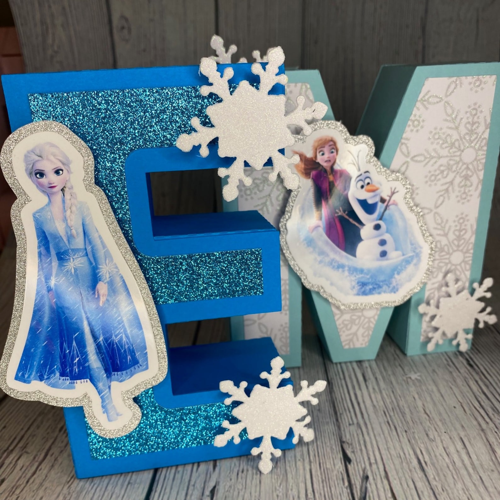 Frozen 3d Letters Frozen Party Supplies Frozen Birthday - Etsy