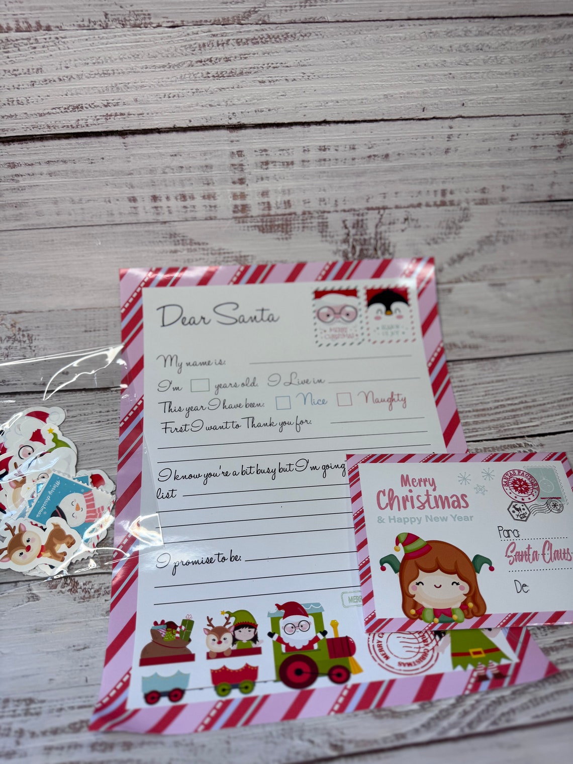 Personalized Santa Letter Kit, Wish List, Coloring Pages - Etsy