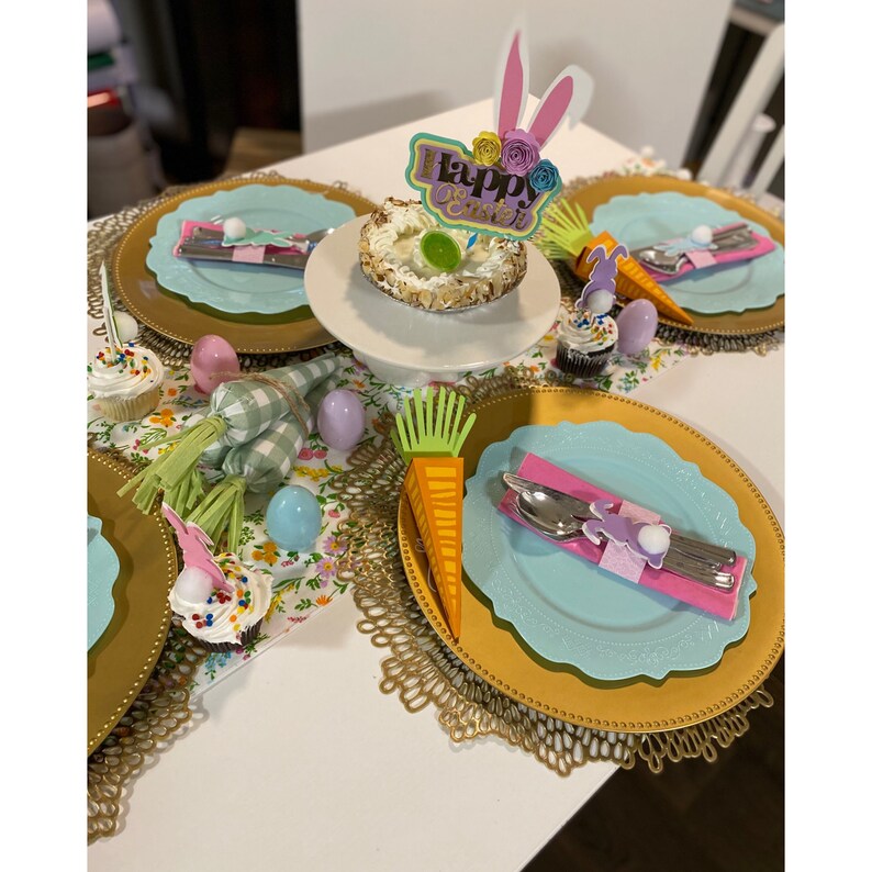 Easter Utensil Holder Easter Napkin Ring Silverware Wrap | Etsy