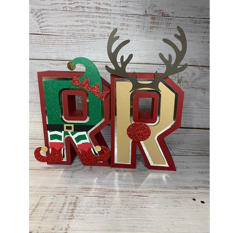 Letras 3D navideñas, decoración de fiesta personalizada - Etsy México