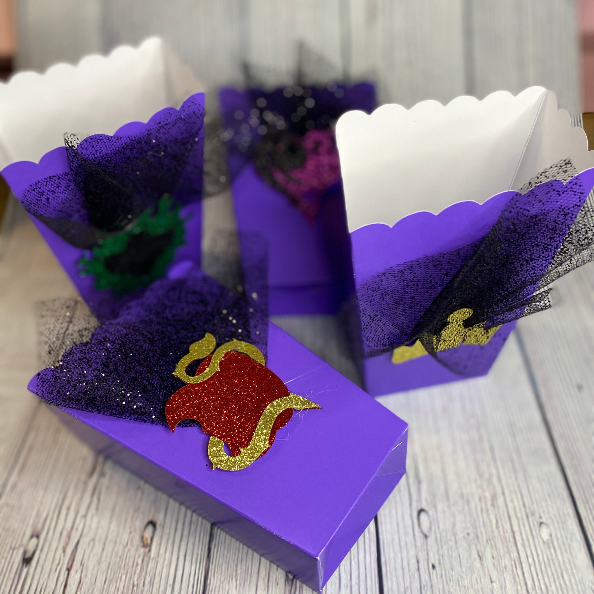 Descendants Popcorn Boxes Custom Popcorn Box Descendants - Etsy Canada