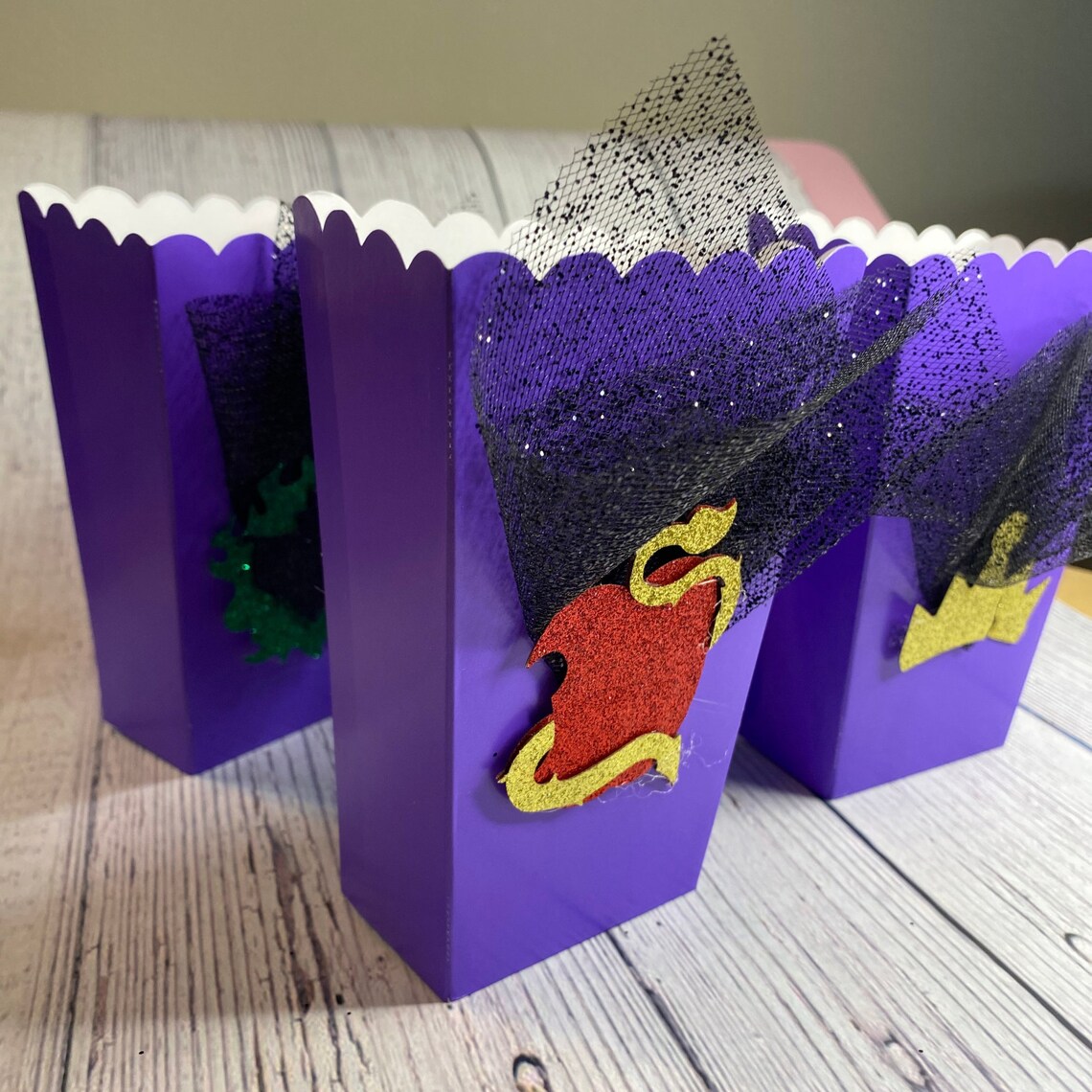 Descendants Popcorn Boxes Custom Popcorn Box Descendants - Etsy Canada