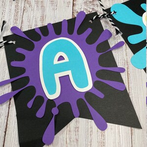 Slime Party Birthday Banner, Paint Party Banner, Painting Birthday ...