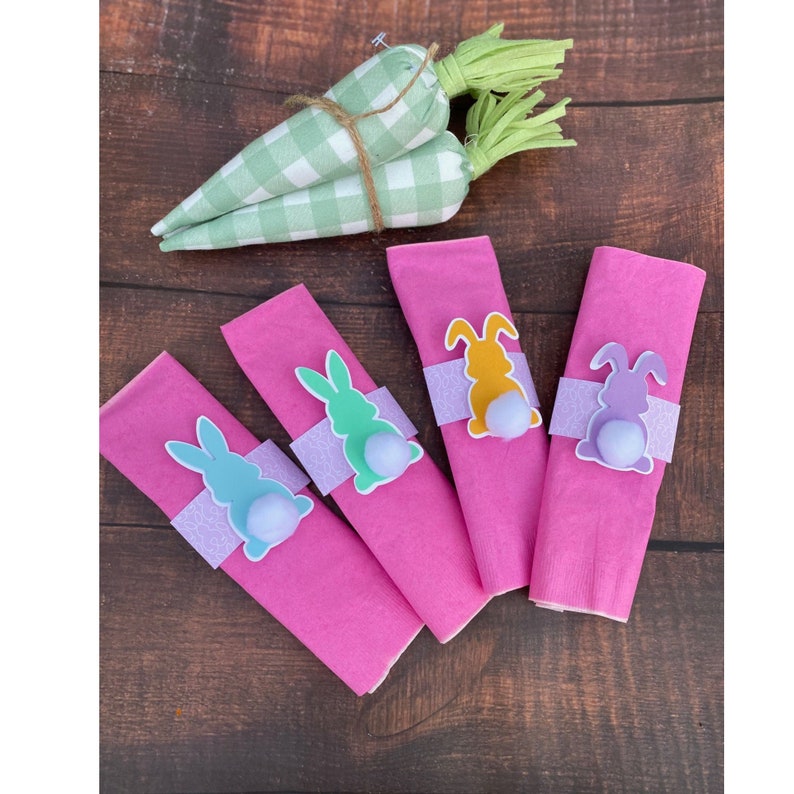 Easter Utensil Holder Easter Napkin Ring Silverware Wrap | Etsy