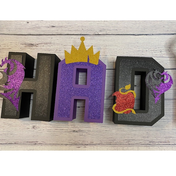 Descendants 3D Letters Custom 3D letters Descendants Party | Etsy Italia