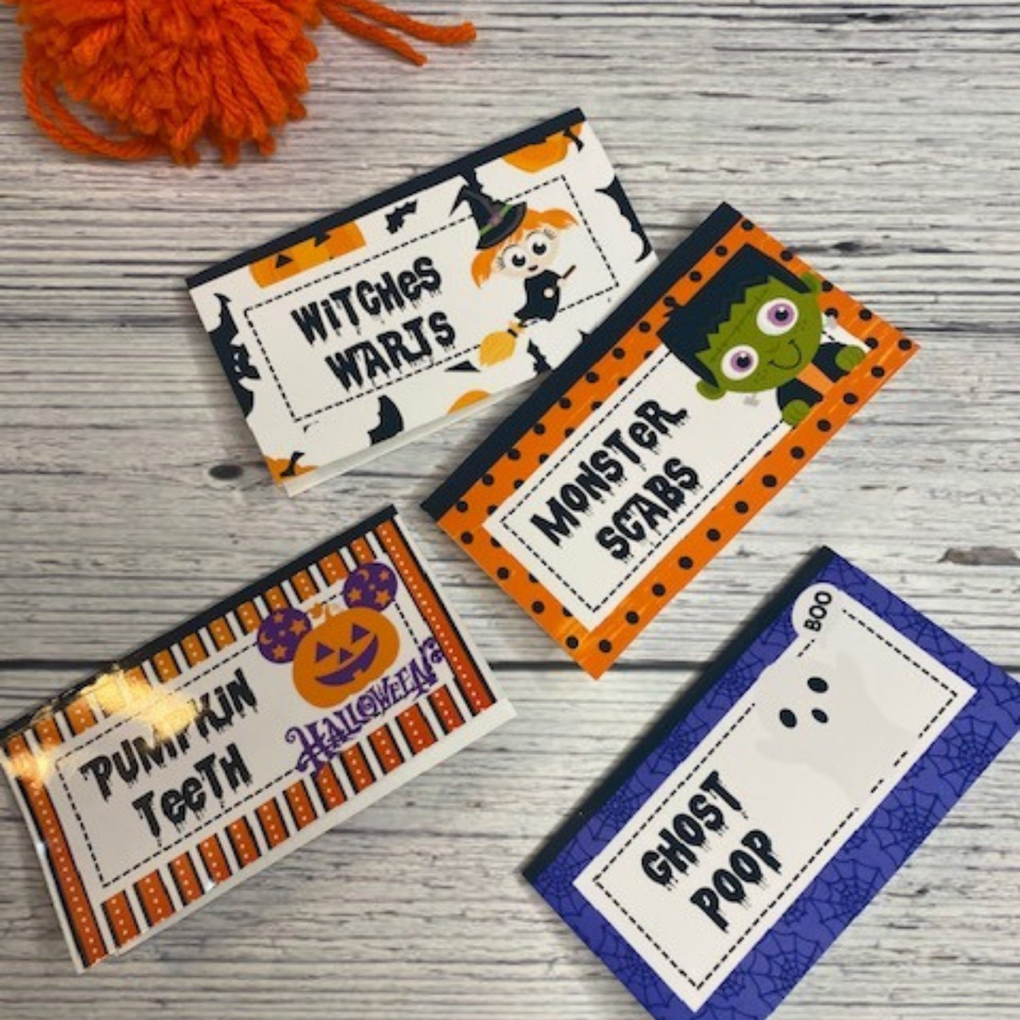 Printable Halloween Food Labels, Spooky Party Tents (PDF) - Etsy