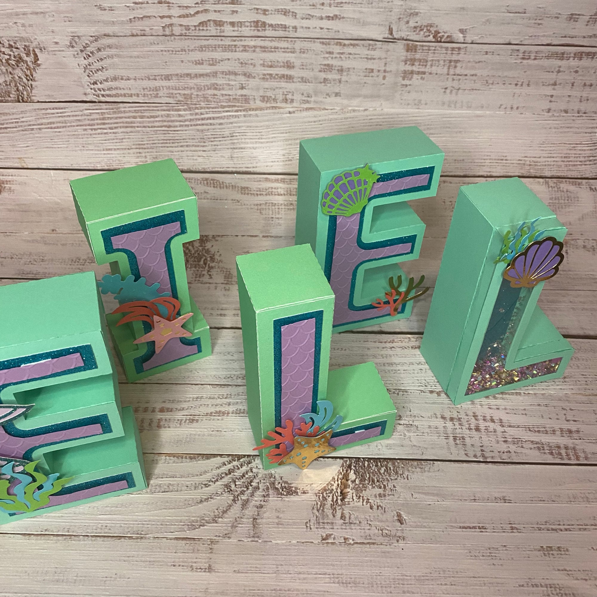 Mermaid 3D Letters, Custom Under the Sea Party Decor - Etsy