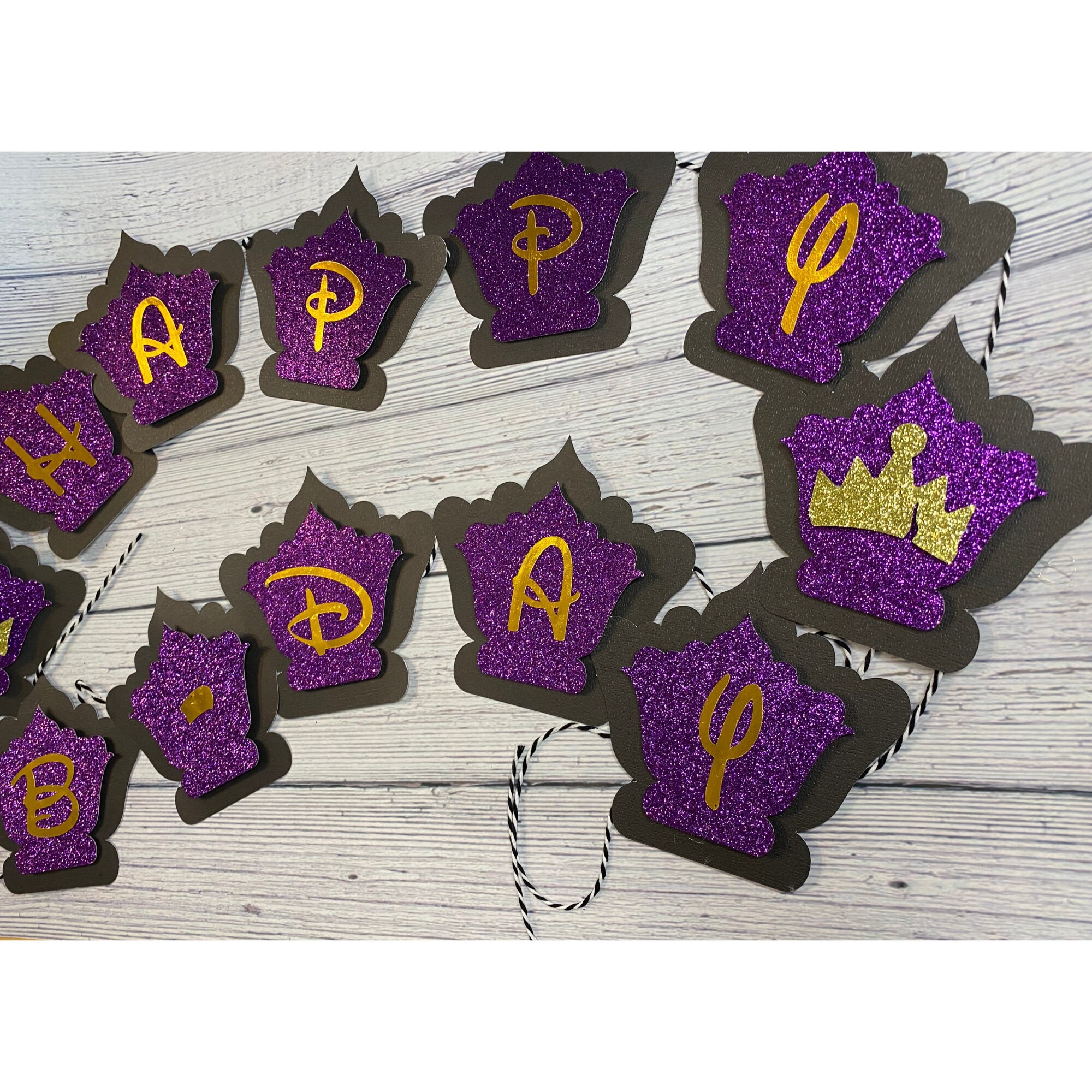 Descendants Happy Birthday Banner Descendants party decor | Etsy