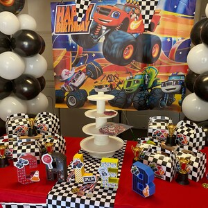 Blaze Theme Goody Boxes, Favor Bags, Monster Machines, Blaze Birthday ...