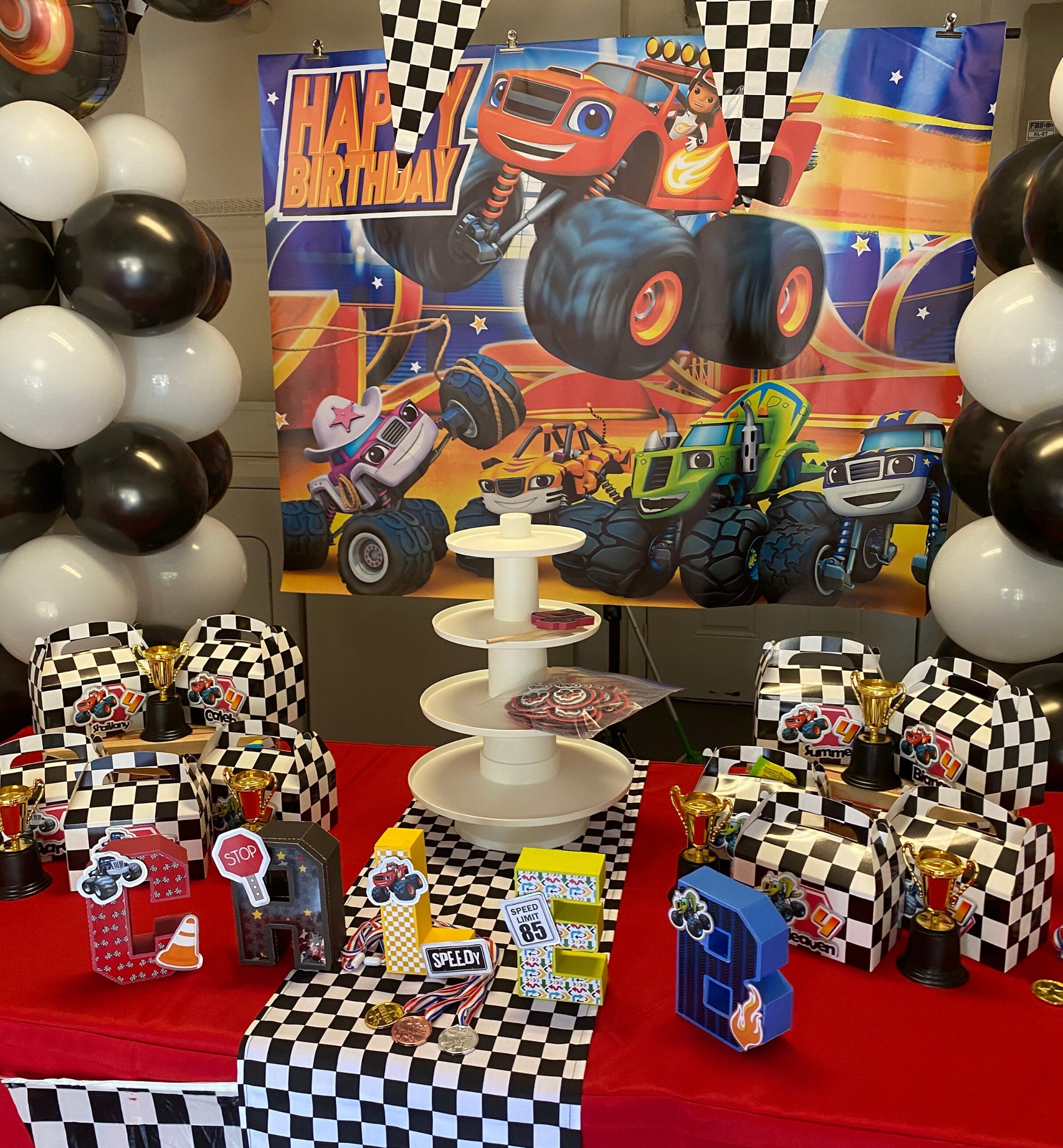 Blaze Monster Machines Favor Boxes, Race Car Birthday Party Decor - Etsy