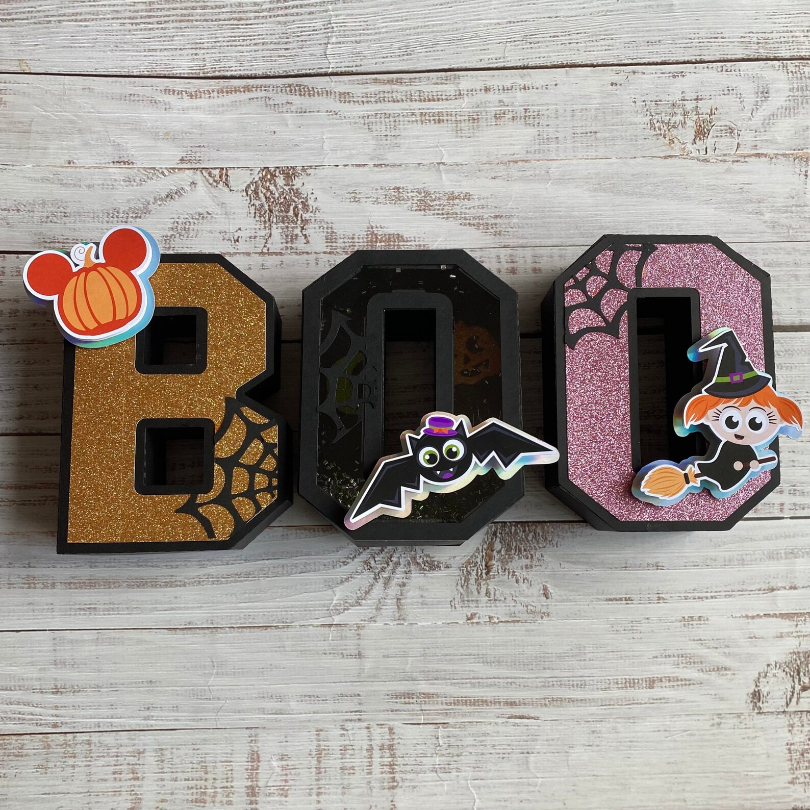 Halloween Boo 3d Letter With Lights Halloween Mickey Decor | Etsy