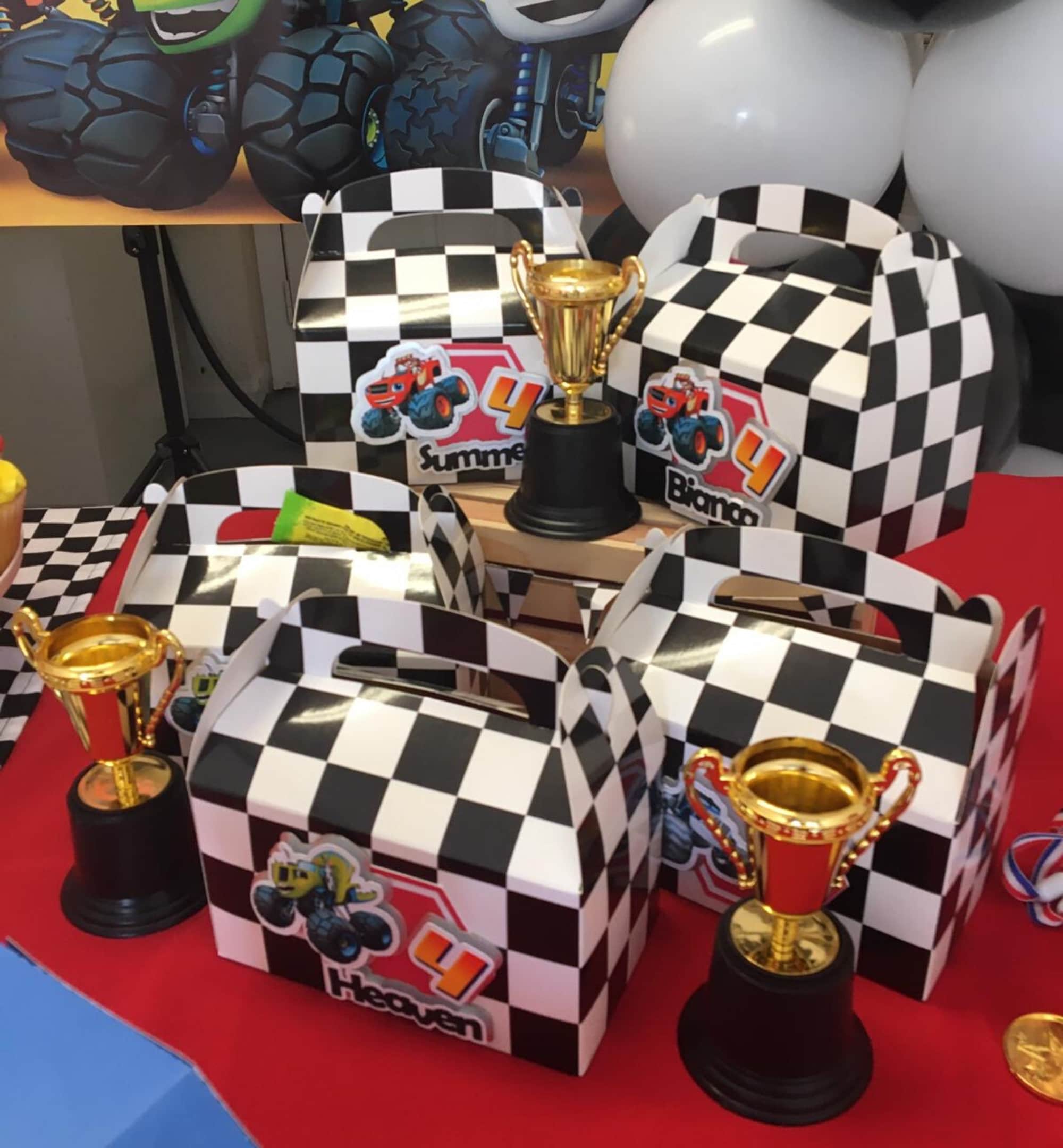 Blaze Monster Machines Favor Boxes, Race Car Birthday Party Decor - Etsy