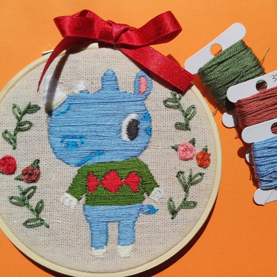 Custom Animal Crossing Embroidery | Etsy