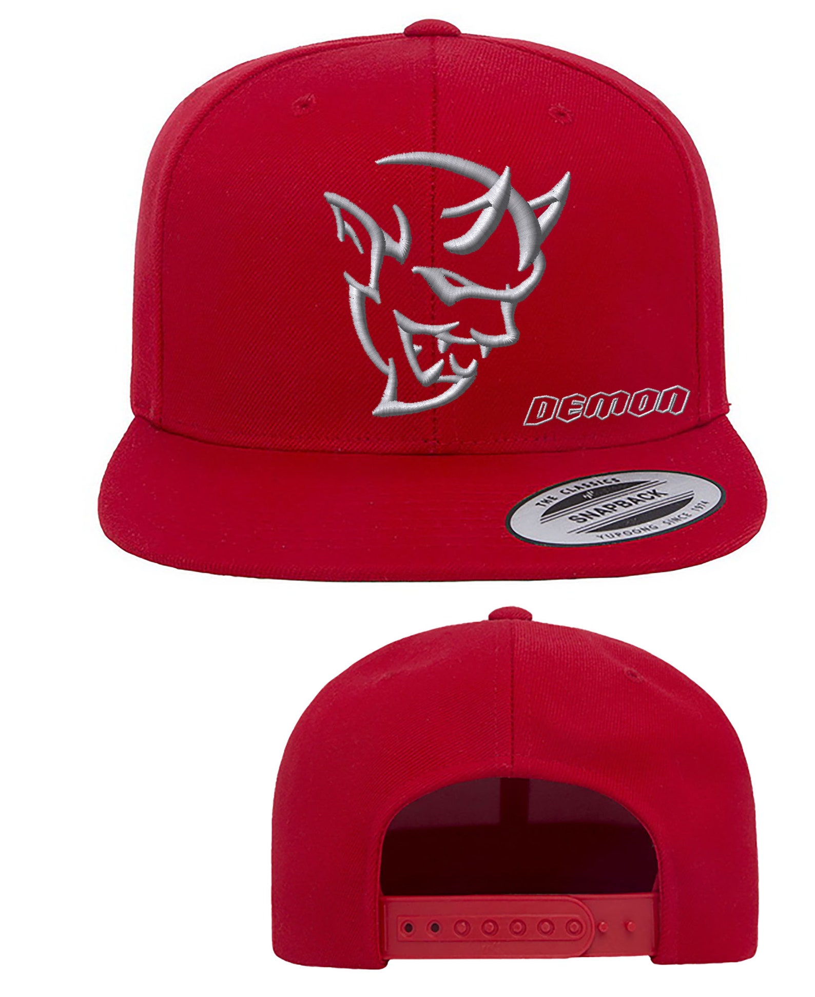 Demon Flat Bill Snapback Cap Demon Hat One Size Fits All | Etsy