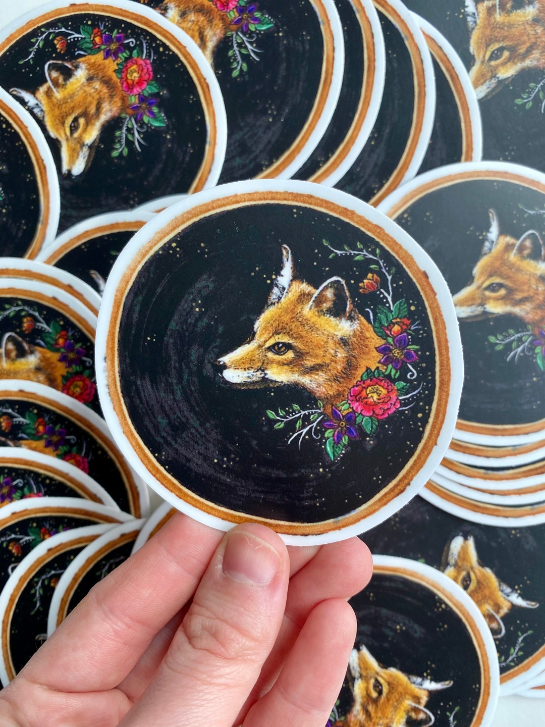 Fox Sticker, Wood Burning, Fox Collector, Wood Sticker, Fox Art, Water ...