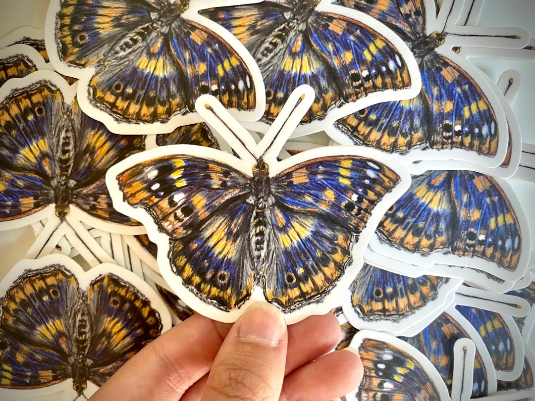 Purple Butterfly Sticker, Butterfly Gift, Vinyl Waterproof, Sticker Art ...