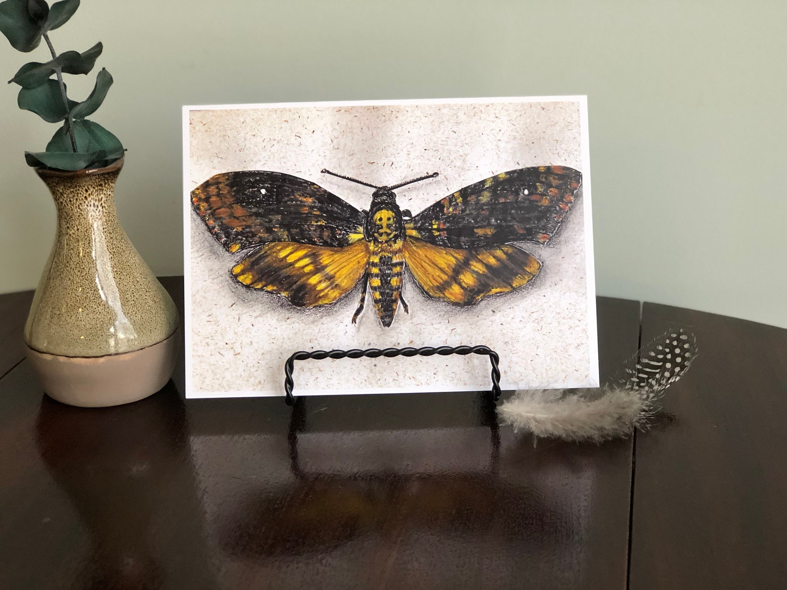 Death Head Moth Death Moth Art Moth Art Print Handmade Art - Etsy