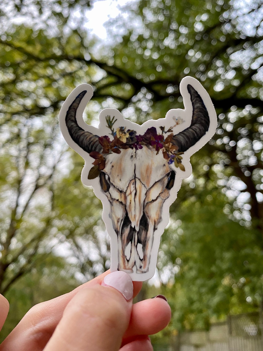 Cráneo, calcomanía de vinilo resistente al agua, computadora portátil ...