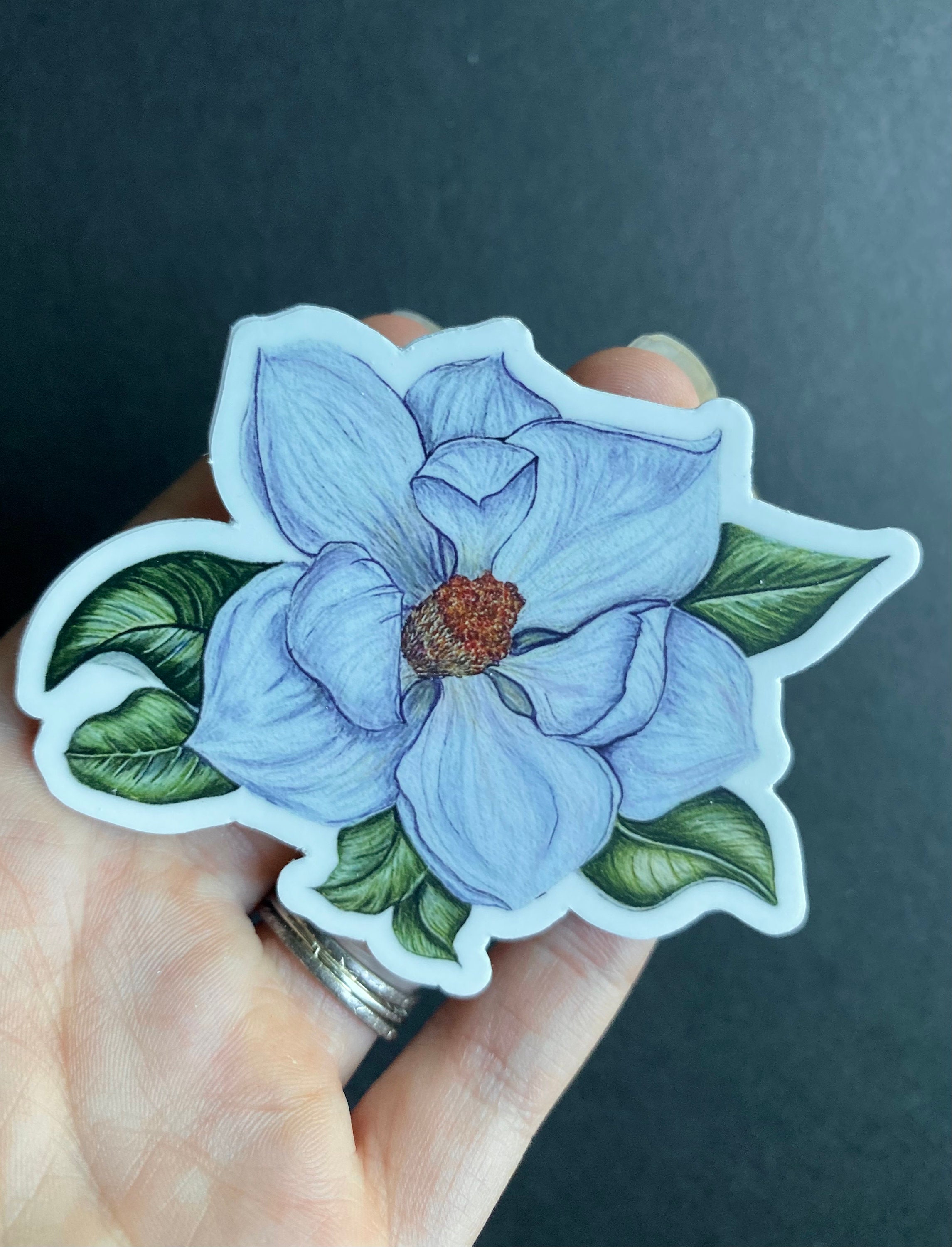 Magnolia sticker magnolia flower white magnolia flower | Etsy