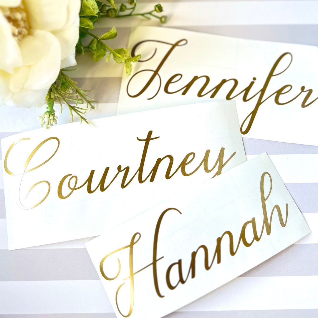 Custom Name Decal for Bridal Party Names, Personalized Names for ...