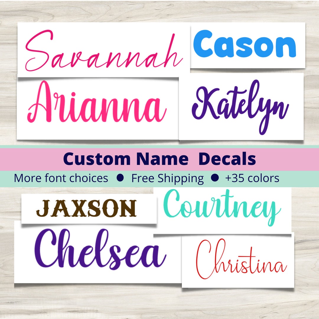Name Decal, Name Sticker, Custom Stickers, Custom Name Sticker, Decals ...