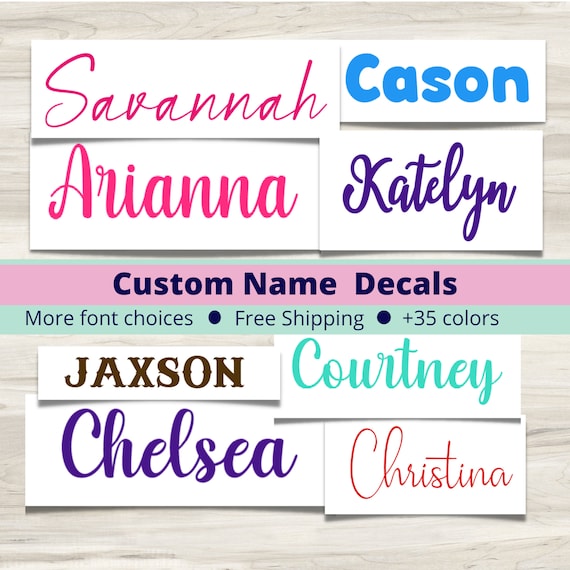 Name Decal Name Sticker Custom Stickers Custom Name - Etsy