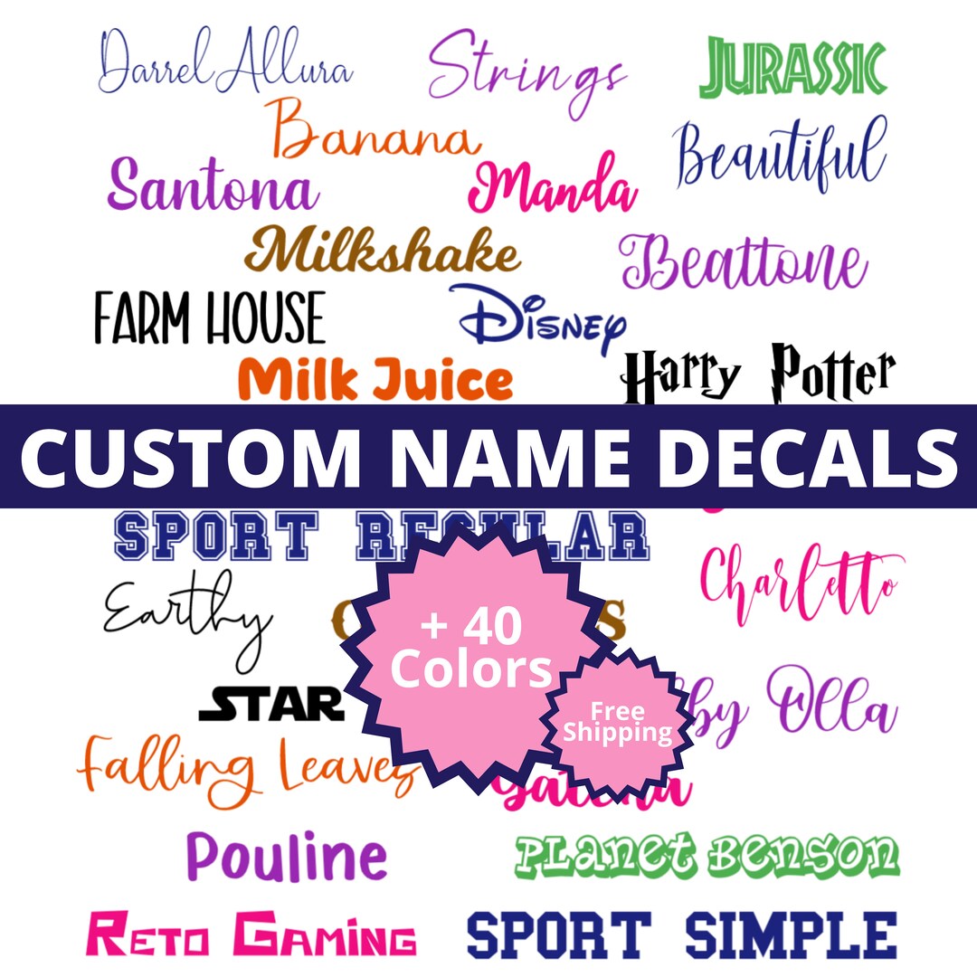 Name Decal, Name Sticker, Custom Stickers, Custom Name Sticker, Decals ...
