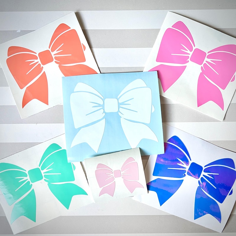 Blue Bow Mirror Decal - Etsy