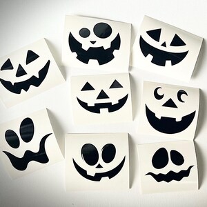 Halloween Pumpkin Face Decals: Jack O Lantern Stickers, Vinyl ...