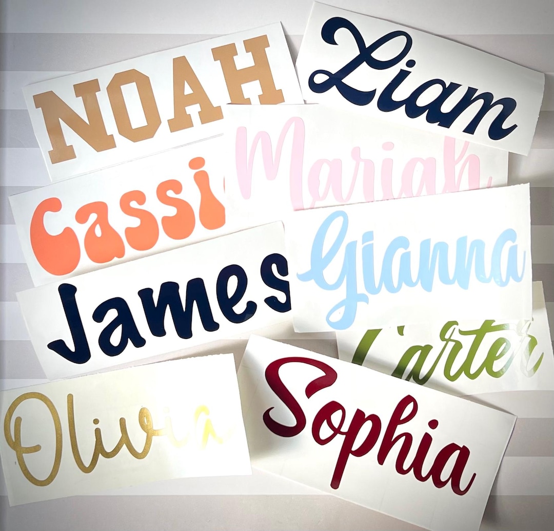Custom Name Decals, Personalized Name Decal, Waterproof Decal for Water ...