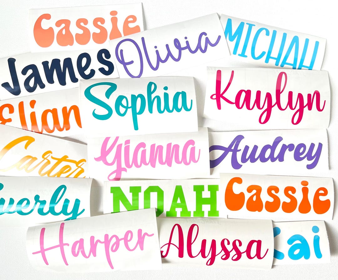 Custom Name Vinyl Decal: Personalized Tumbler, Mug, and Party Decor - Etsy