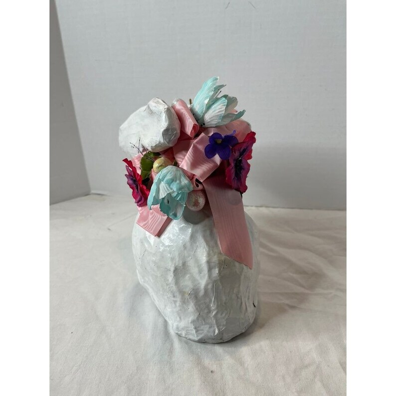 Vintage Paper Mache White Rabbit Bunny Easter Decor Display - Etsy