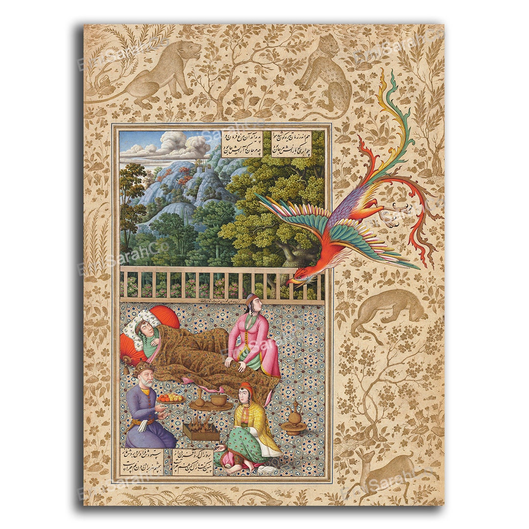 Miniature Painting of Shahnameh (book of Kings) Firdausi | Persian Wall ...