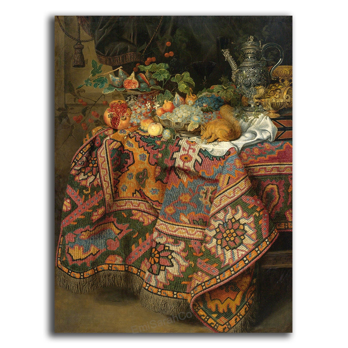 Still Life With Persian Rug | Still Life Painting Canvas by Willem ...